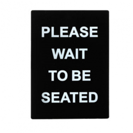 Stanchion Sign, "Please Wait..."